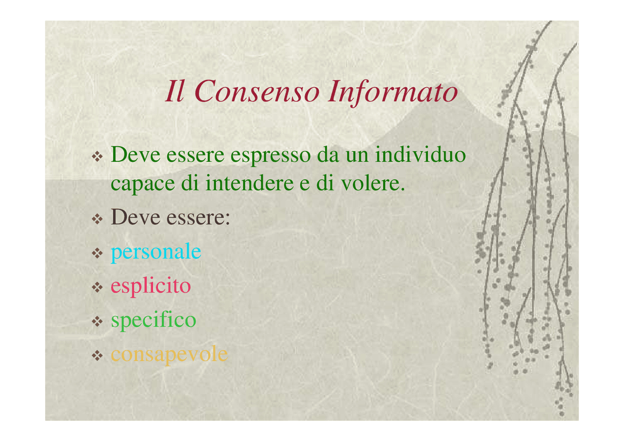 Infermieristica Il Consenso Informato Docsity