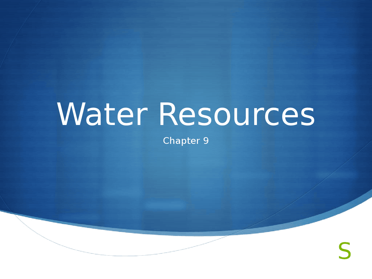 Water Resources Lecture Slides Geog 2051 Docsity