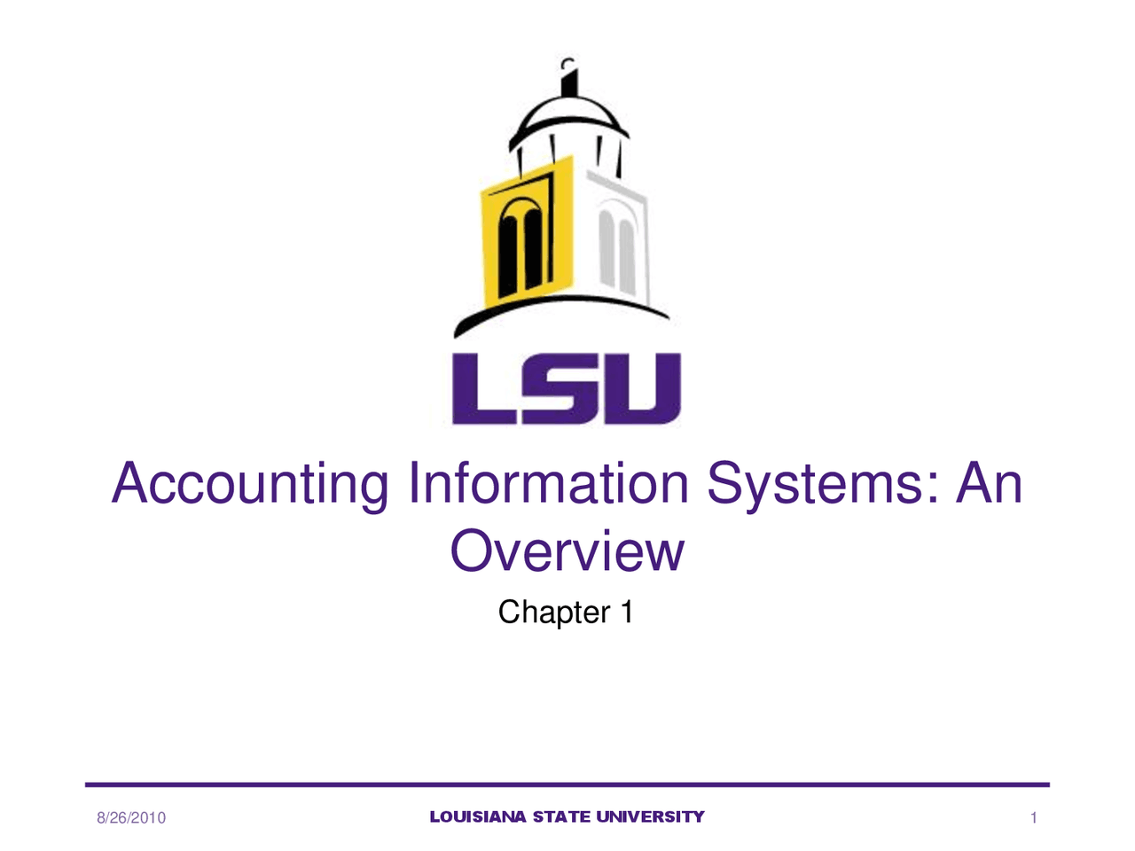 Chapter 1 Notes Accounting Information System Acct 3122 Docsity