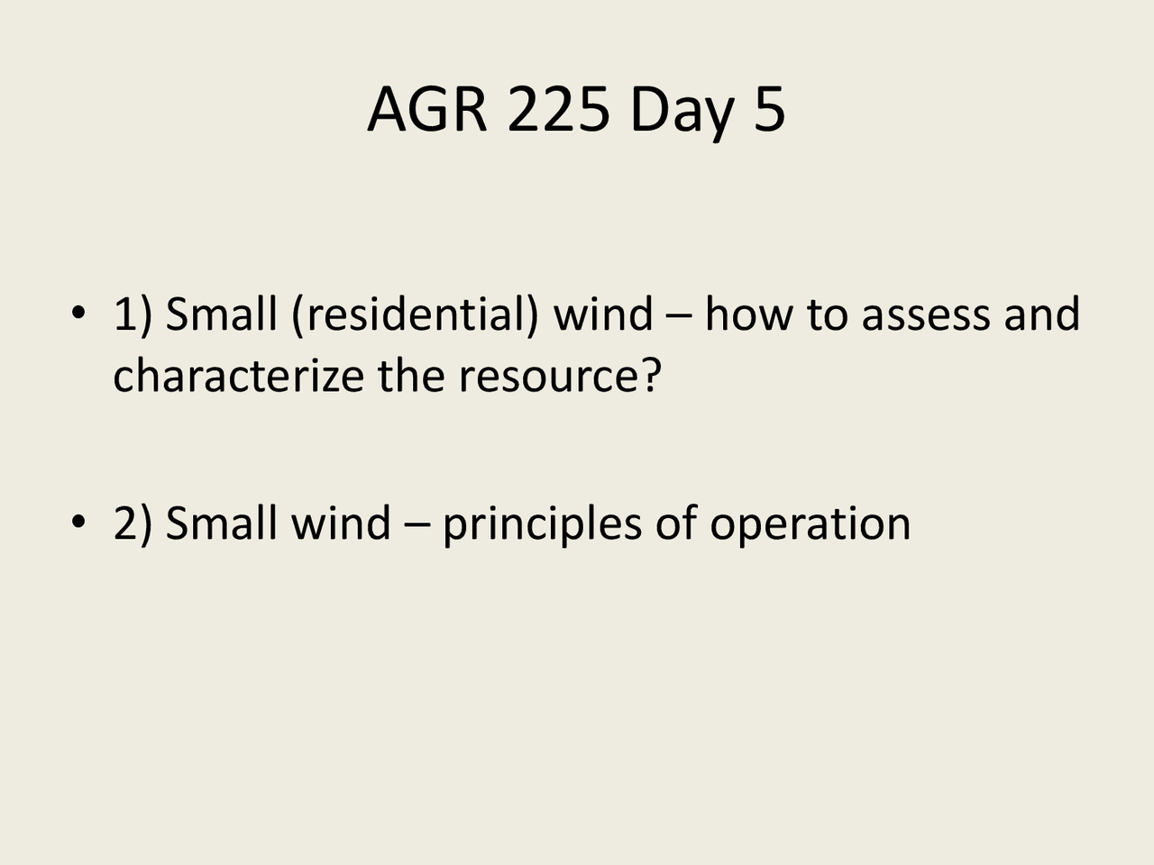 Small Wind Assessment and Operations - Renewable Energy and Agriculture ...
