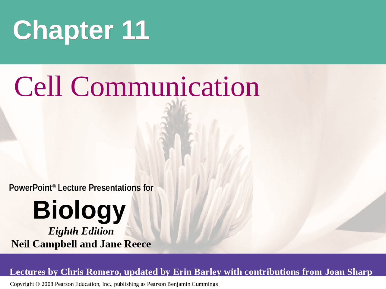 Cell Communication Lecture Slides Bio 2000 Docsity