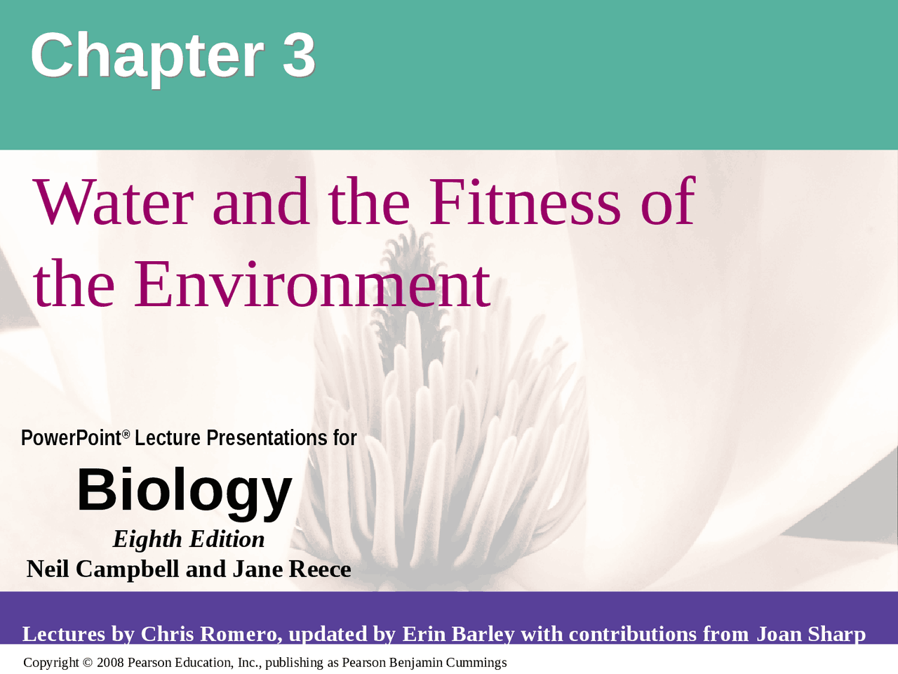 Water And The Fitness Of Environment Lecture Slides Bio 2000 Docsity