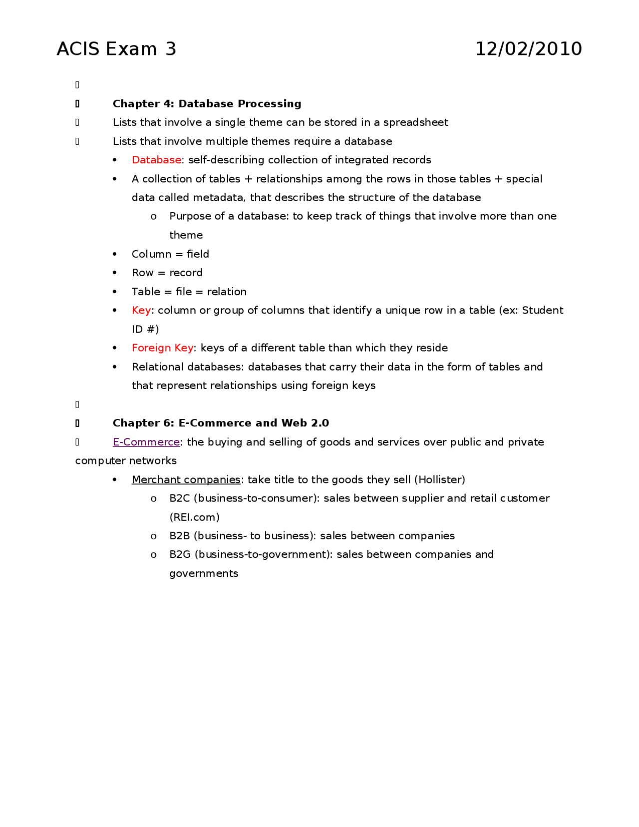 Introduction To Business Analytics Course Outline Acis 1504 Docsity