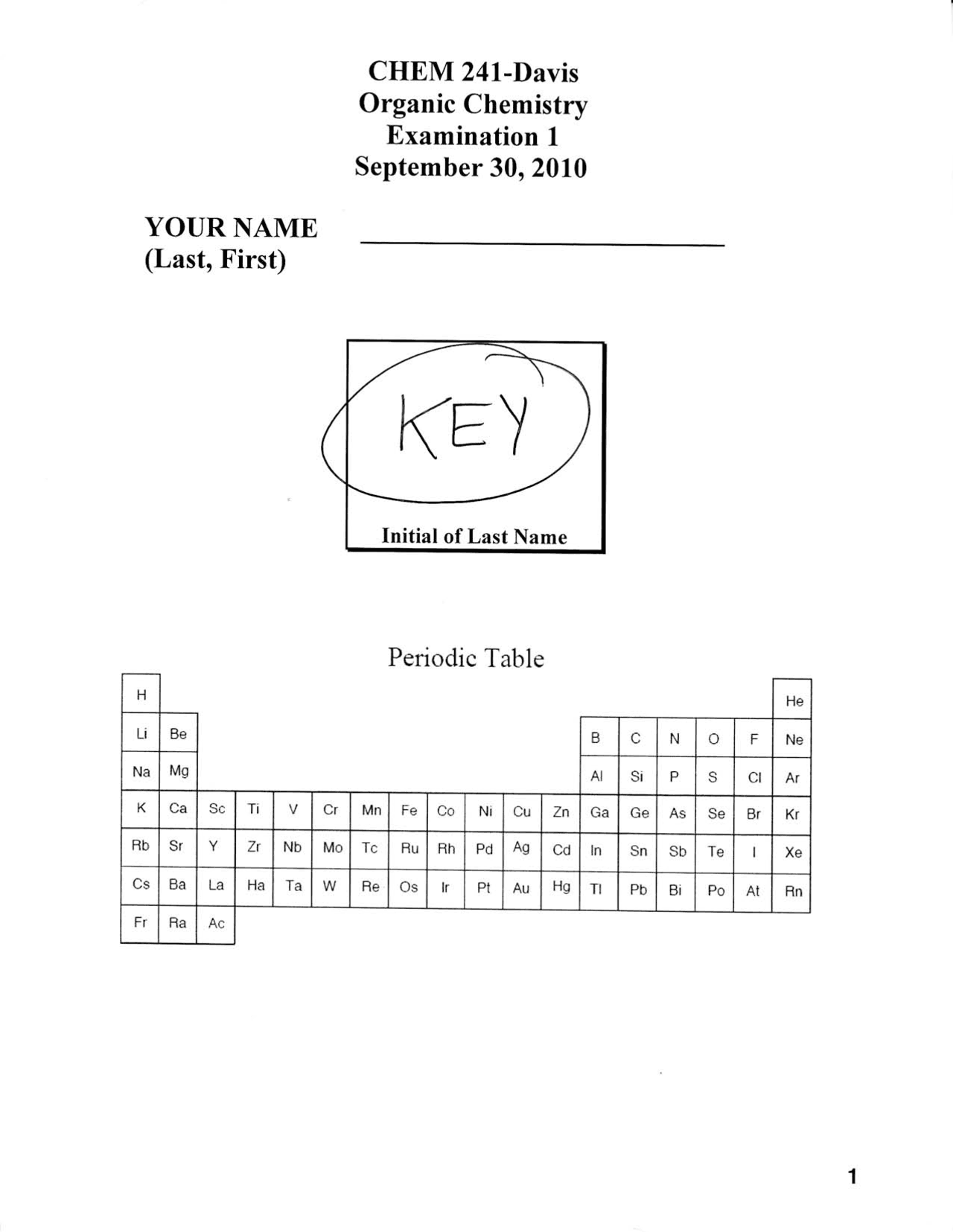 Solved Questions For Test One Organic Chemistry Ii Chem 241 Docsity
