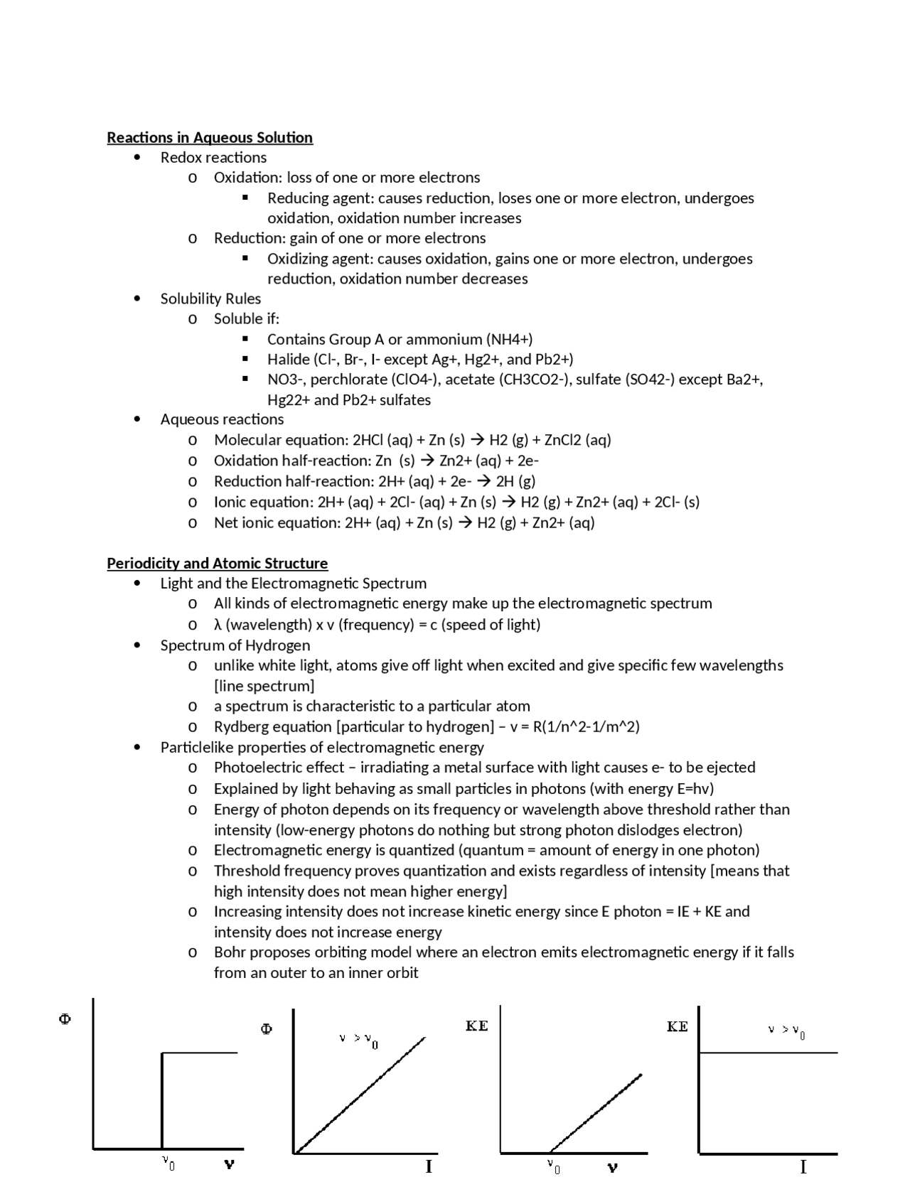 Exam 2 Review Study General Chemistry I Chem 121 Docsity
