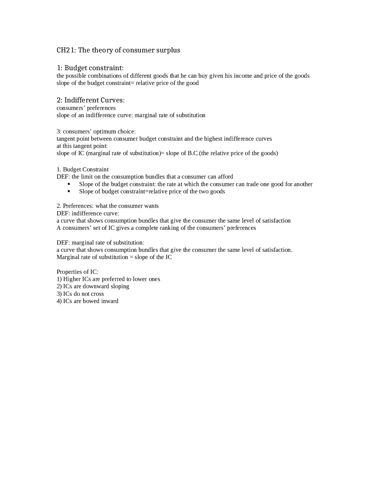 The Theory Of Consumer Surplus Principles Of Microeconomics Notes
