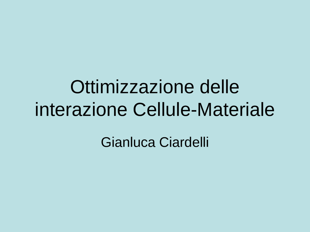 Ottimizzazione delle interazioni cellule-materiale - Docsity