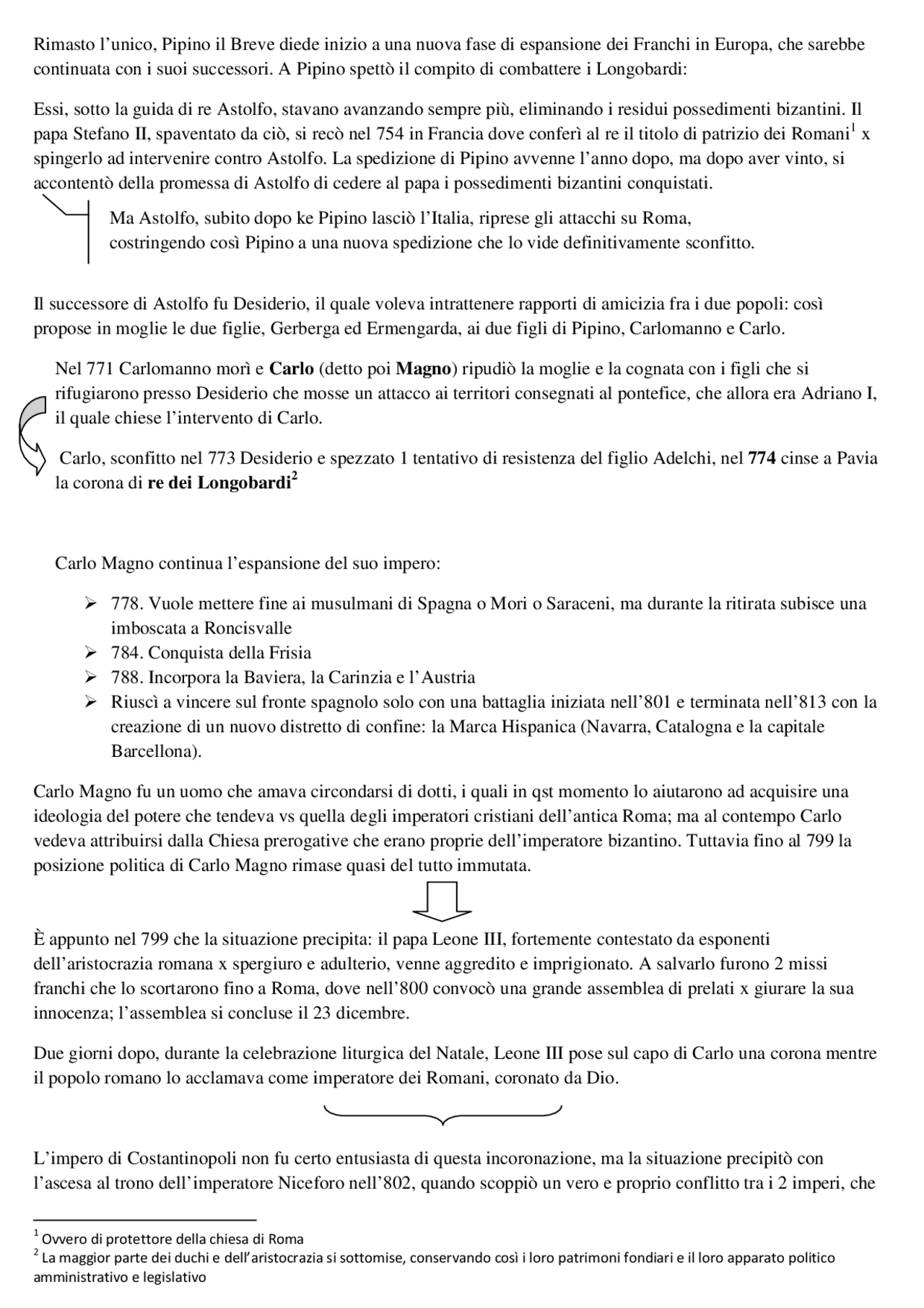 Storia Medievale I Franchi E Carlo Magno Docsity