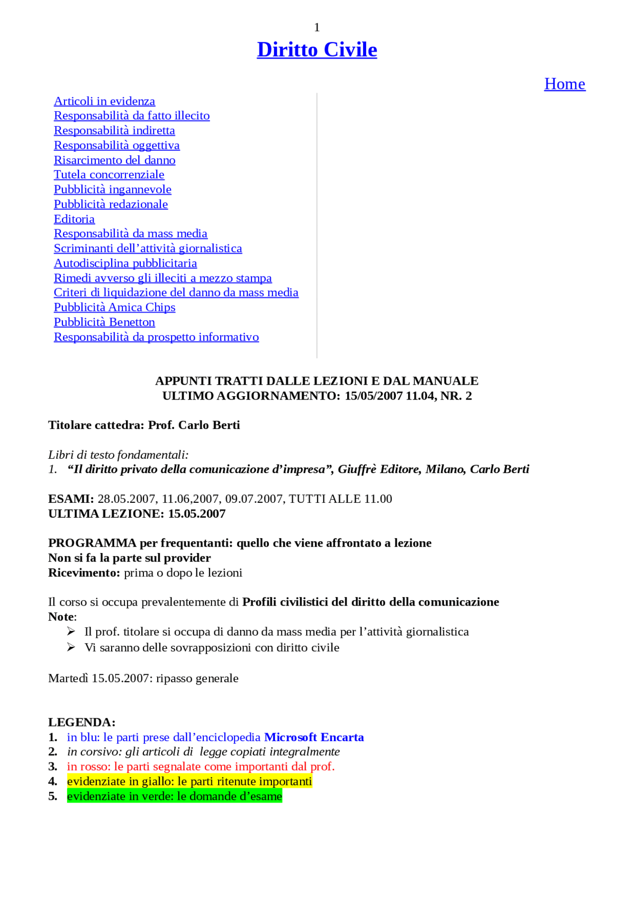 Appunti Lezioni Di Diritto Civile Appunti Di Diritto Civile Docsity