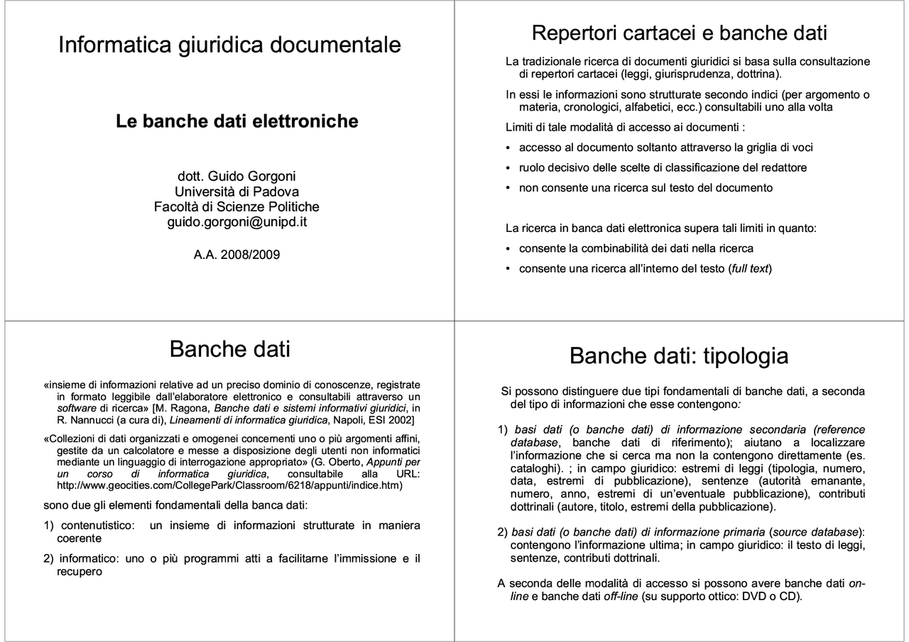 Informatica Giuridica Parte 2 Documentale Appunti Di Informatica