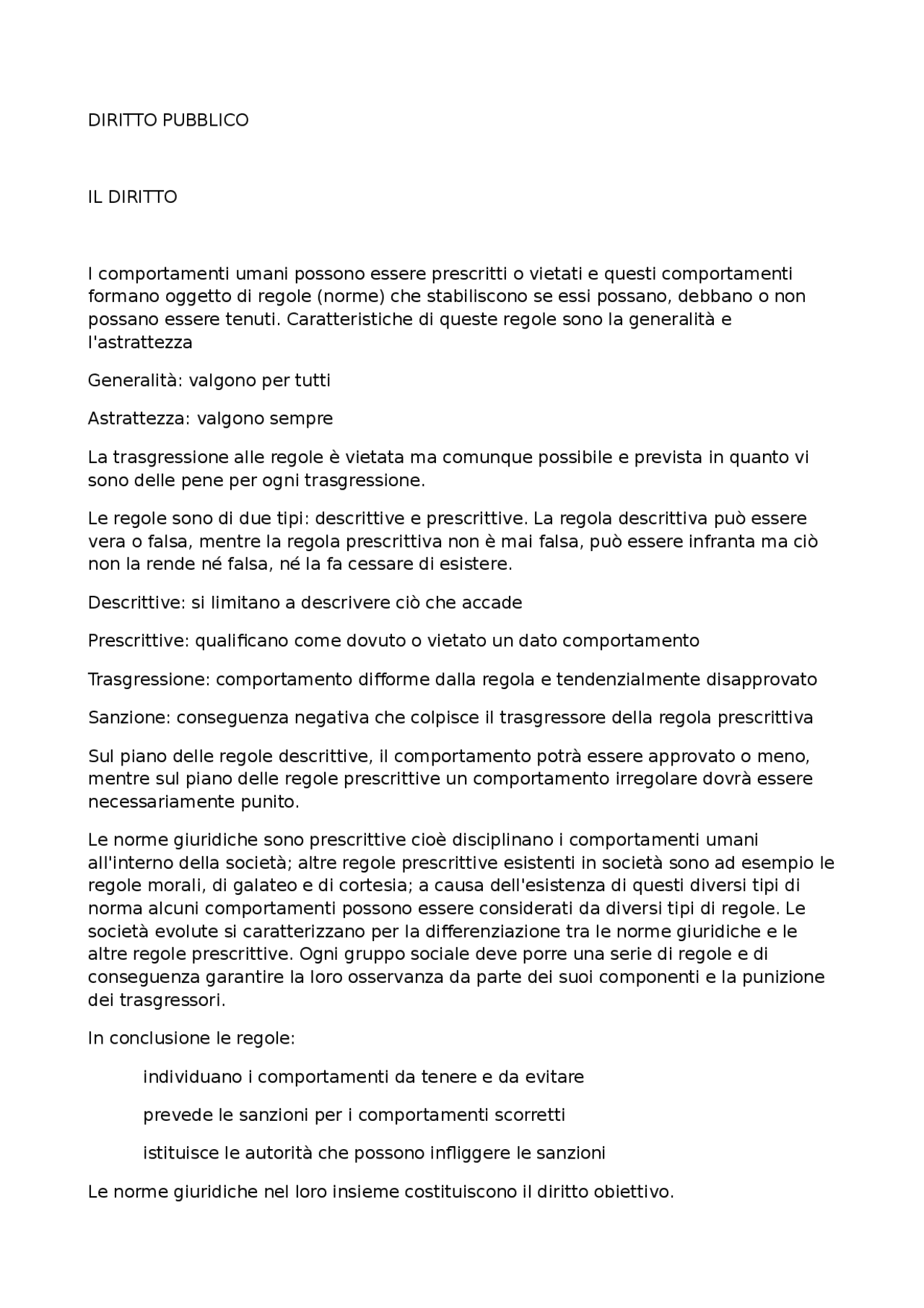 Il Diritto Riassunto Di Diritto Pubblico Prima Parte Docsity