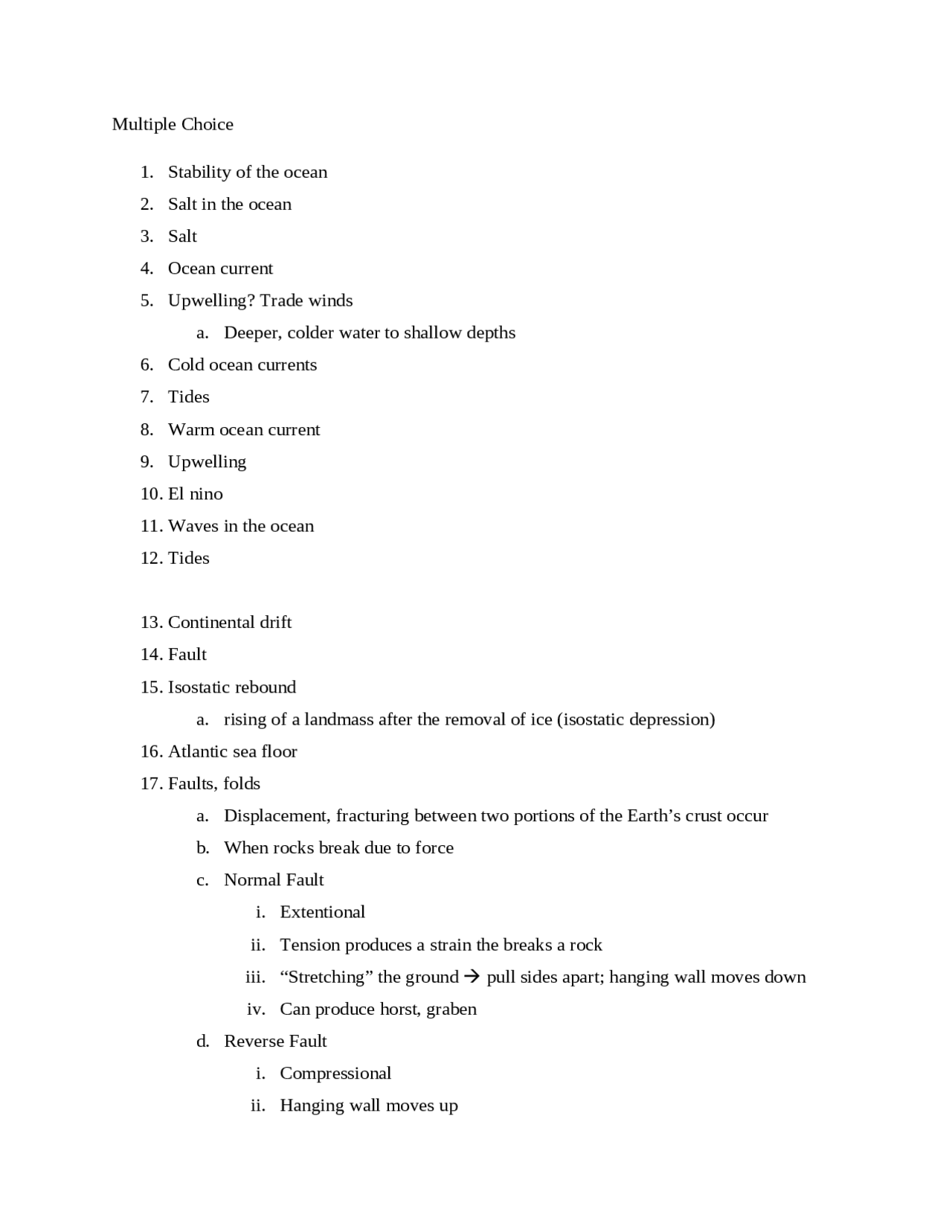 50 Mcqs On Introduction To Physical Geography Gph 111 Docsity