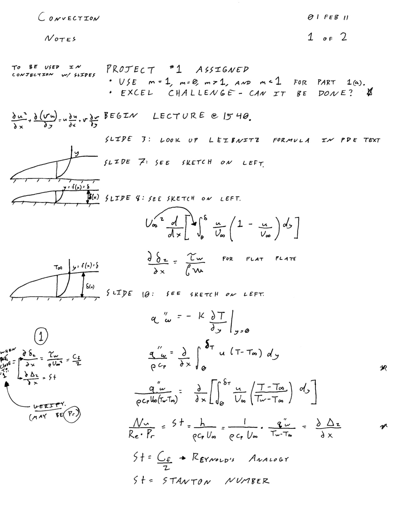 Lecture Notes On Convection Heat And Mass Transfer Me 5314 Docsity