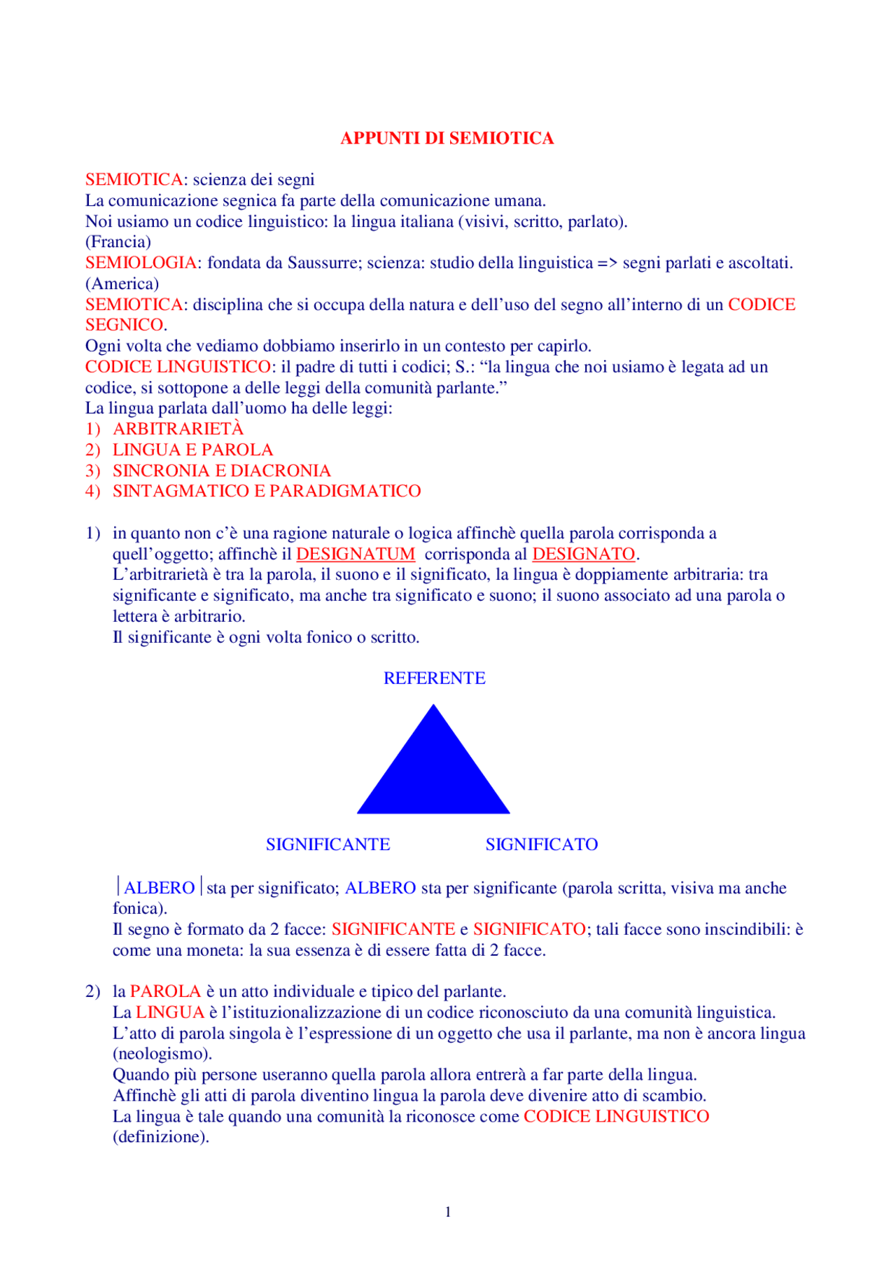 Appunti Di Semiotica Docsity