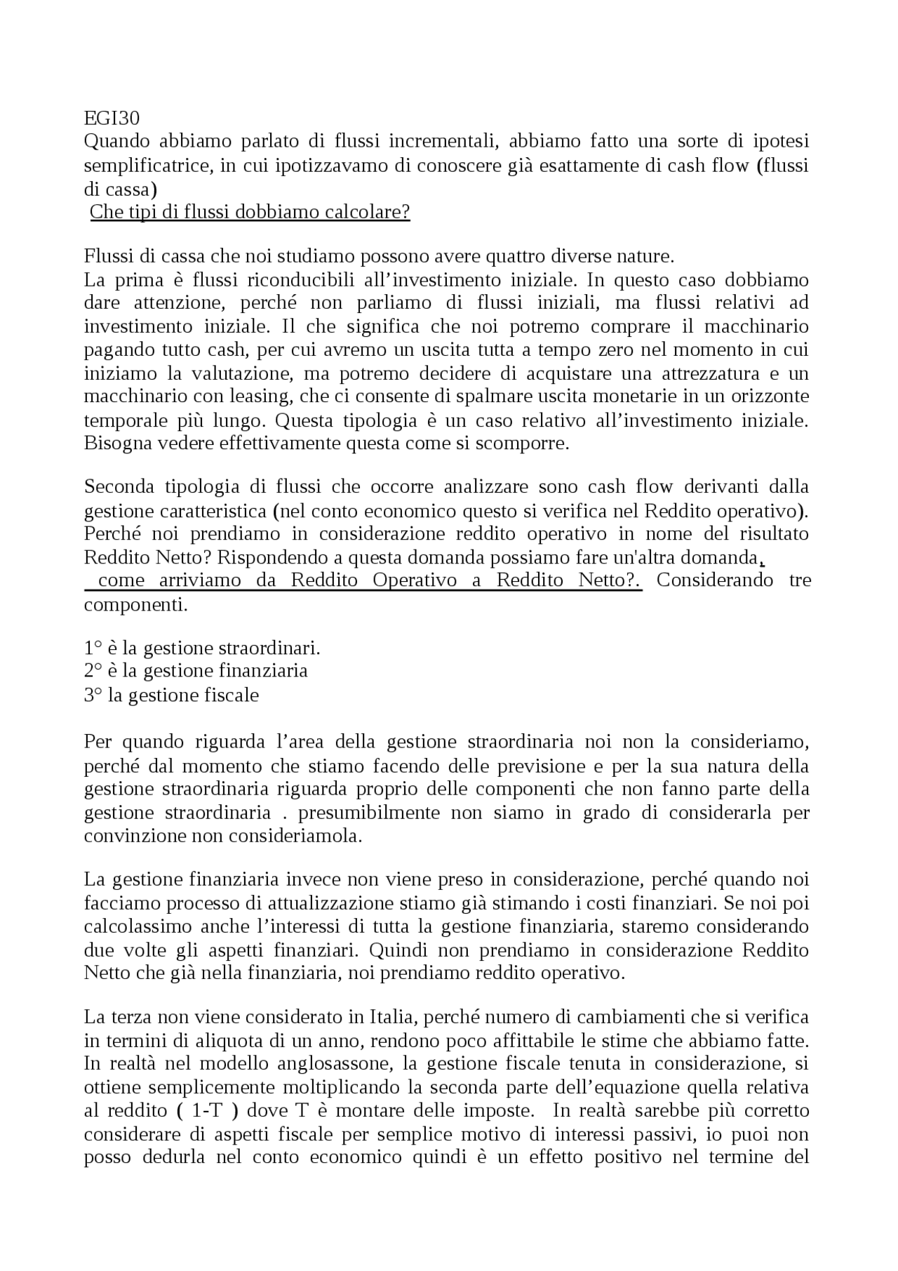 Egi Flussi Lez 30 Docsity