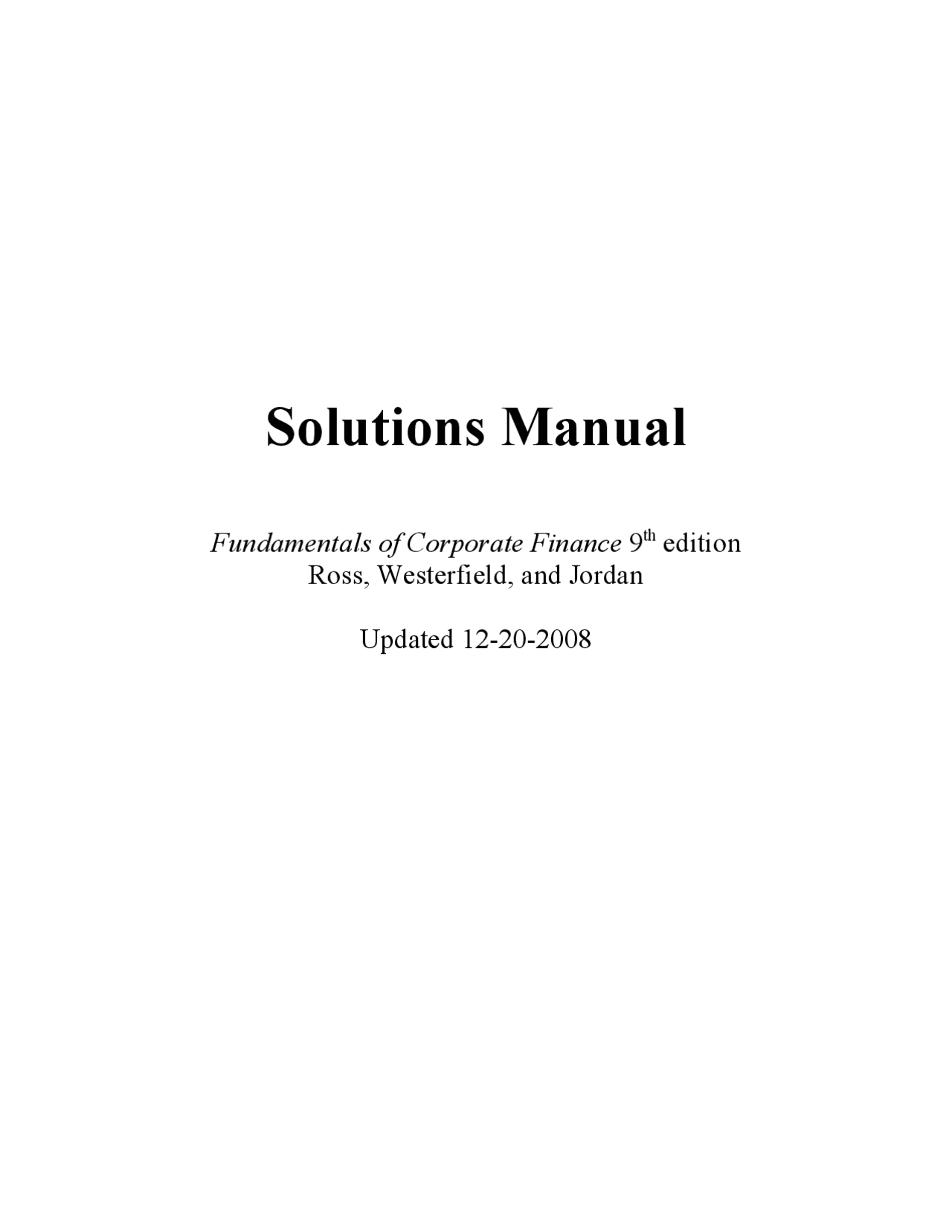 Solution Manual Managerial Finance Ii Frl 301 Docsity