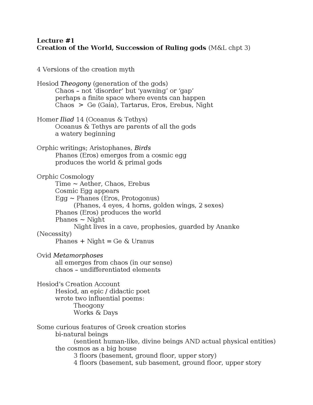 Creation of the World, Succession of Rulings Gods in Greek Mythology ...