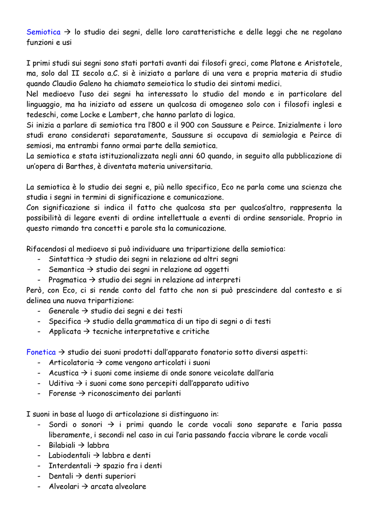 Semiotica Appunti E Schemi Schemi E Mappe Concettuali Di Semiotica