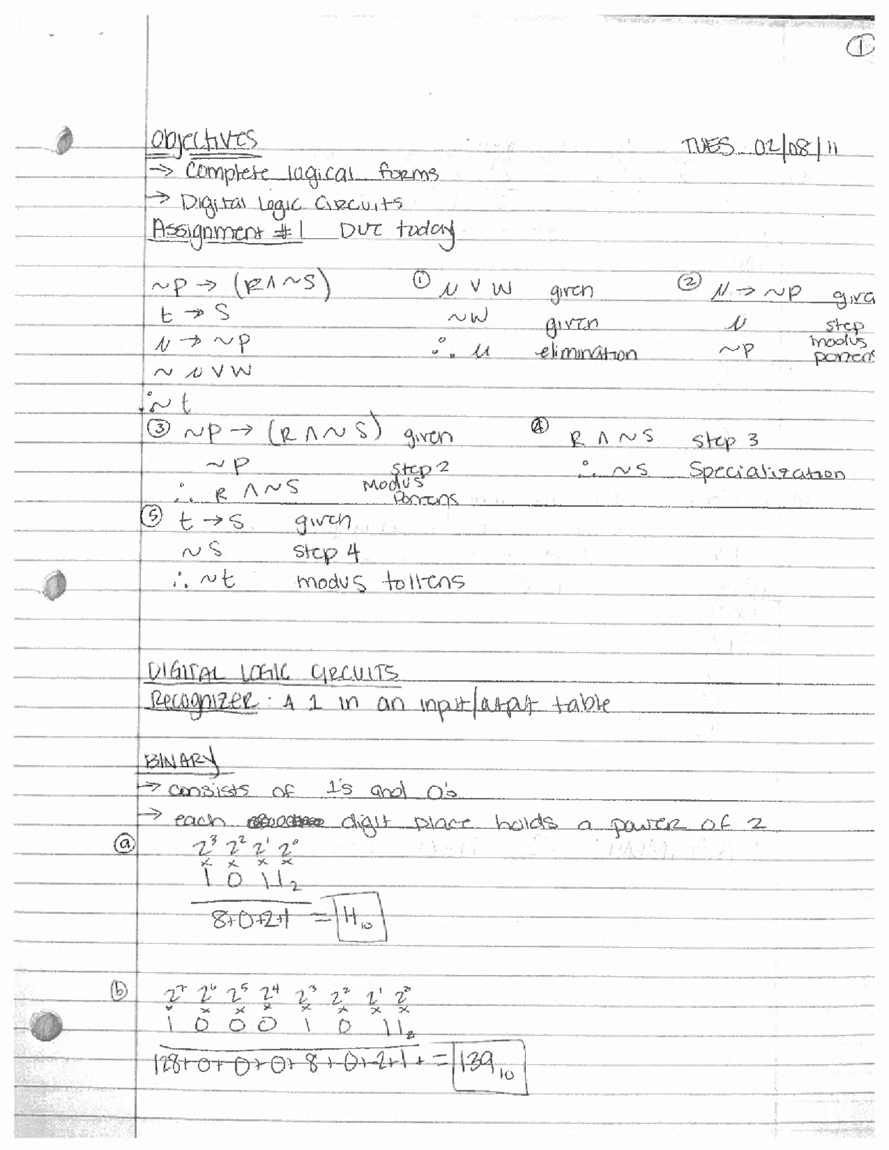 Handwritten Notes on Complete Logical Forms, Digital Logic Circuit ...