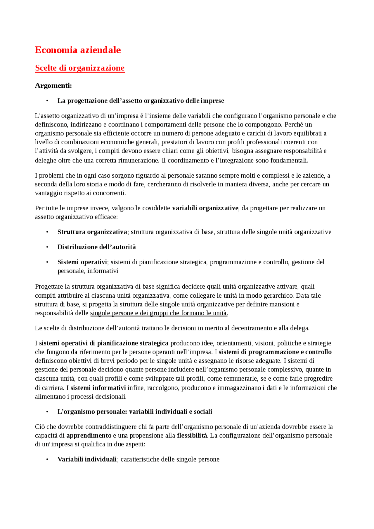 Economia Aziendale Bilancio Di Esercizio Docsity