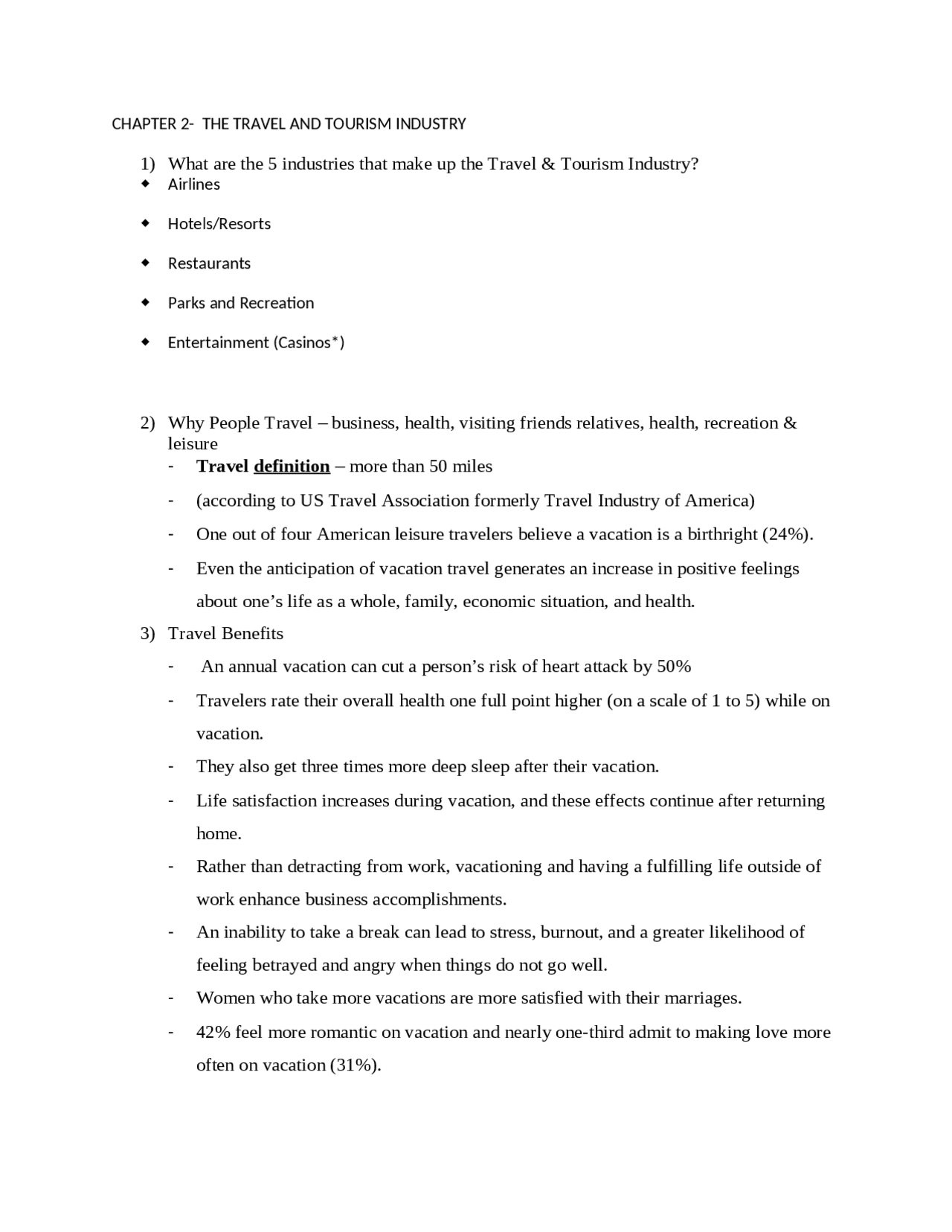 Introduction to the Hotel and Restaurant Industry - Lecture Notes | H_R ...