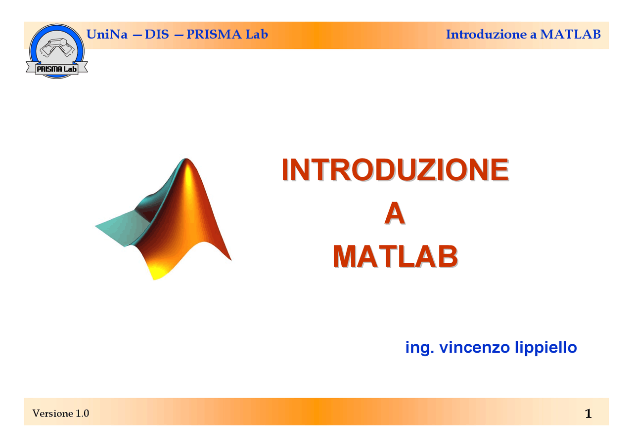 Complementi Di Sistemi Dinamici Matlab Introduzione Schemi E