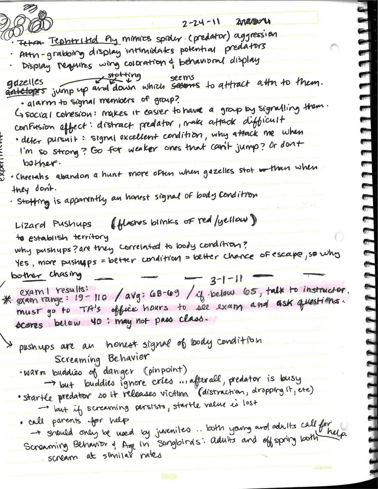 Introduction to Animal Behavior - Handwritten Notes | BIOS 236 | Study ...