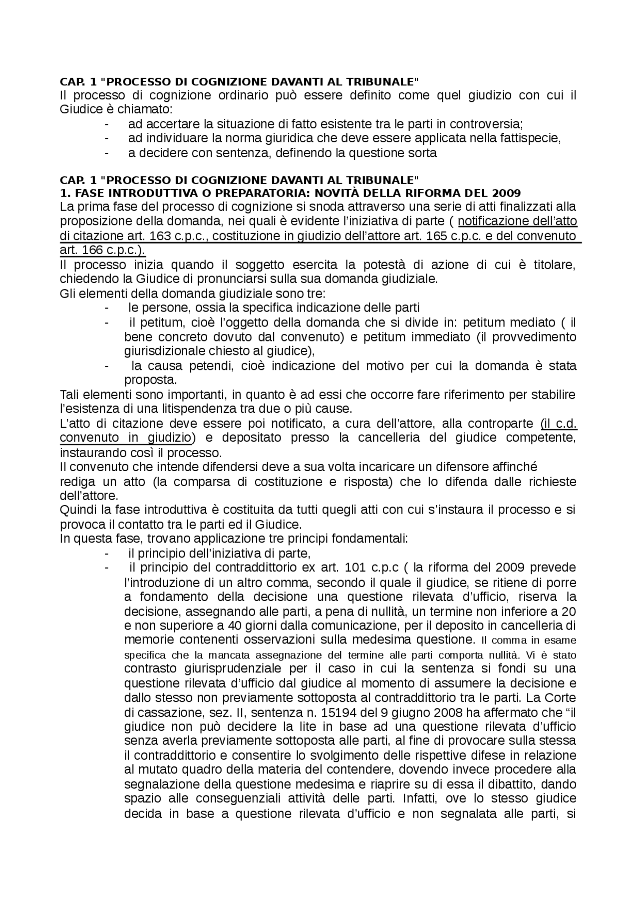 Diritto Processuale Civile Balena Docsity