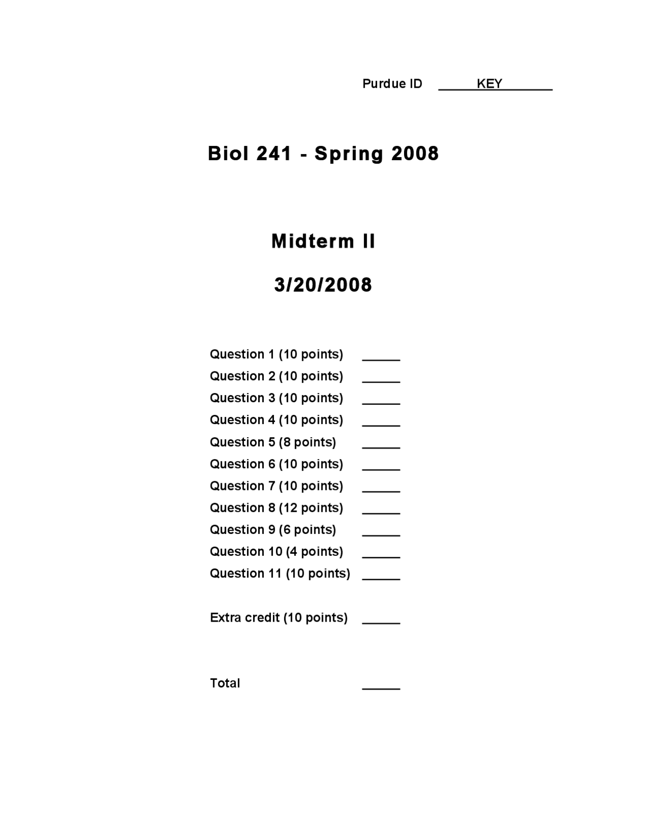 Solved Midterm Exam For Biology Iv Genetics And Molecular Biology