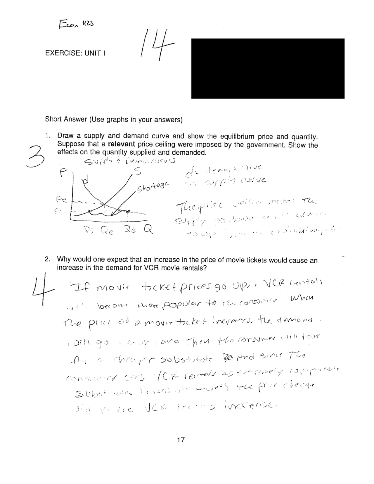 Solved Questions On Principles Of Microeconomics For Assignment Econ 1123 Assignments