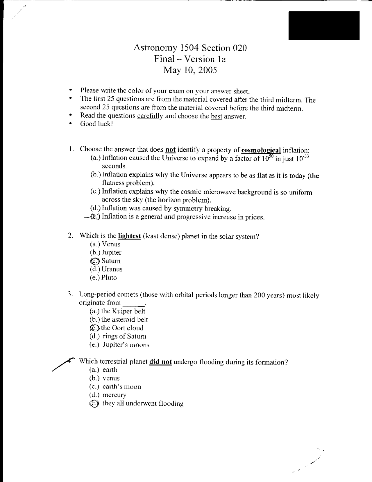 Final 1a With Resolution Astronomy Exploring The Universe Astr
