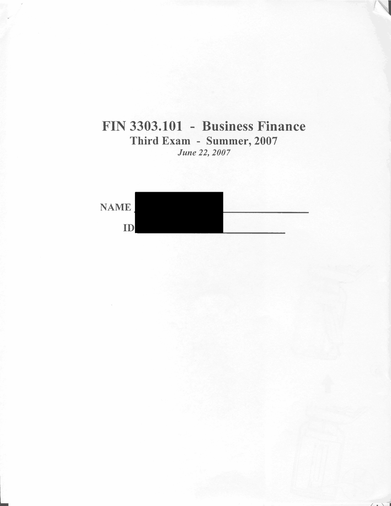 Exam 3 with Solution for Business Finance | FIN 3303 | Exams Corporate ...