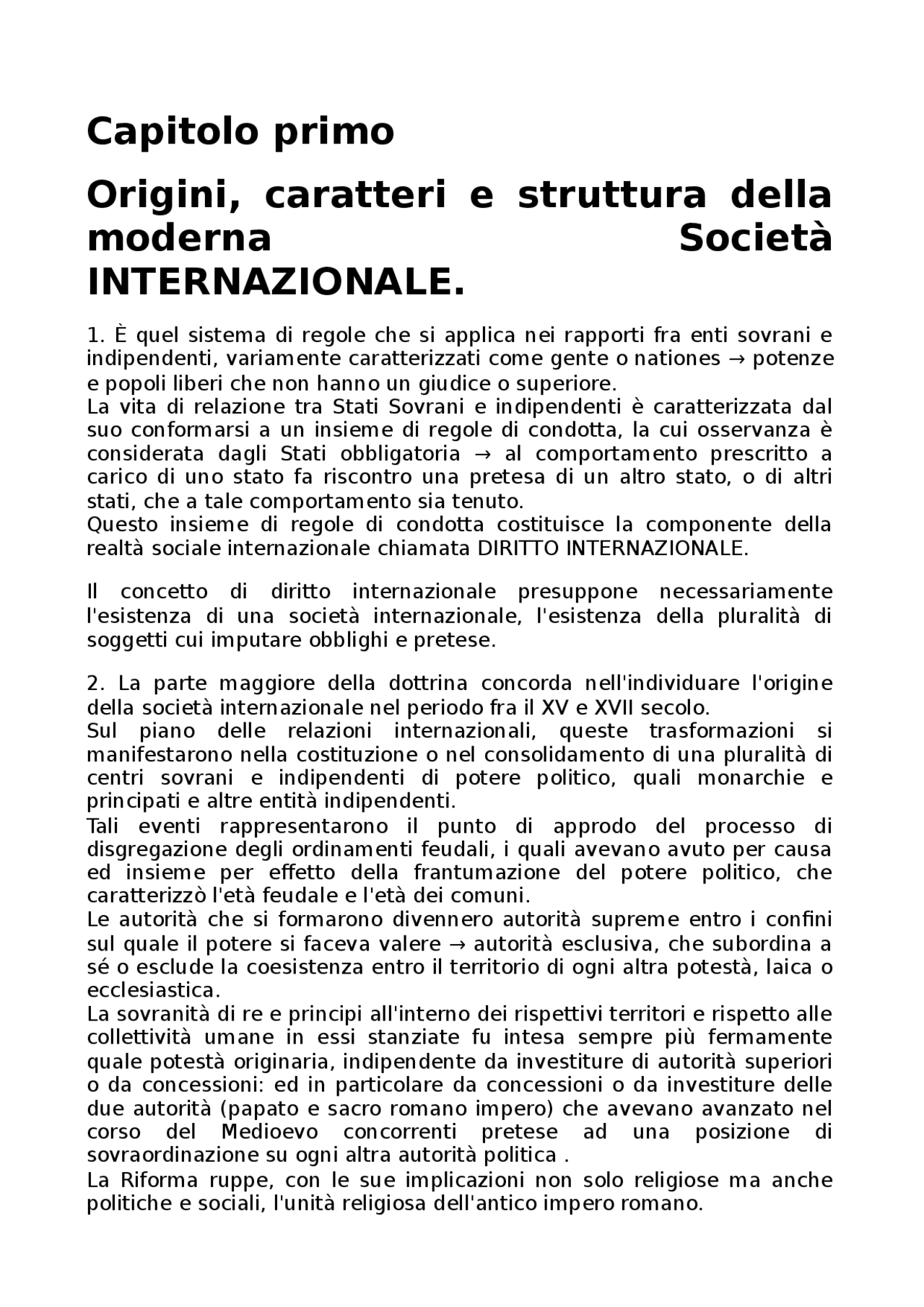 Riassunto Lezioni E Corso Di Diritto Internazionale Treves Docsity