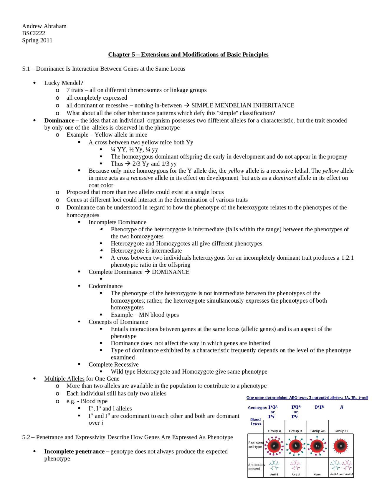 Extensions And Modifications Of Basic Principles Principles Genetics