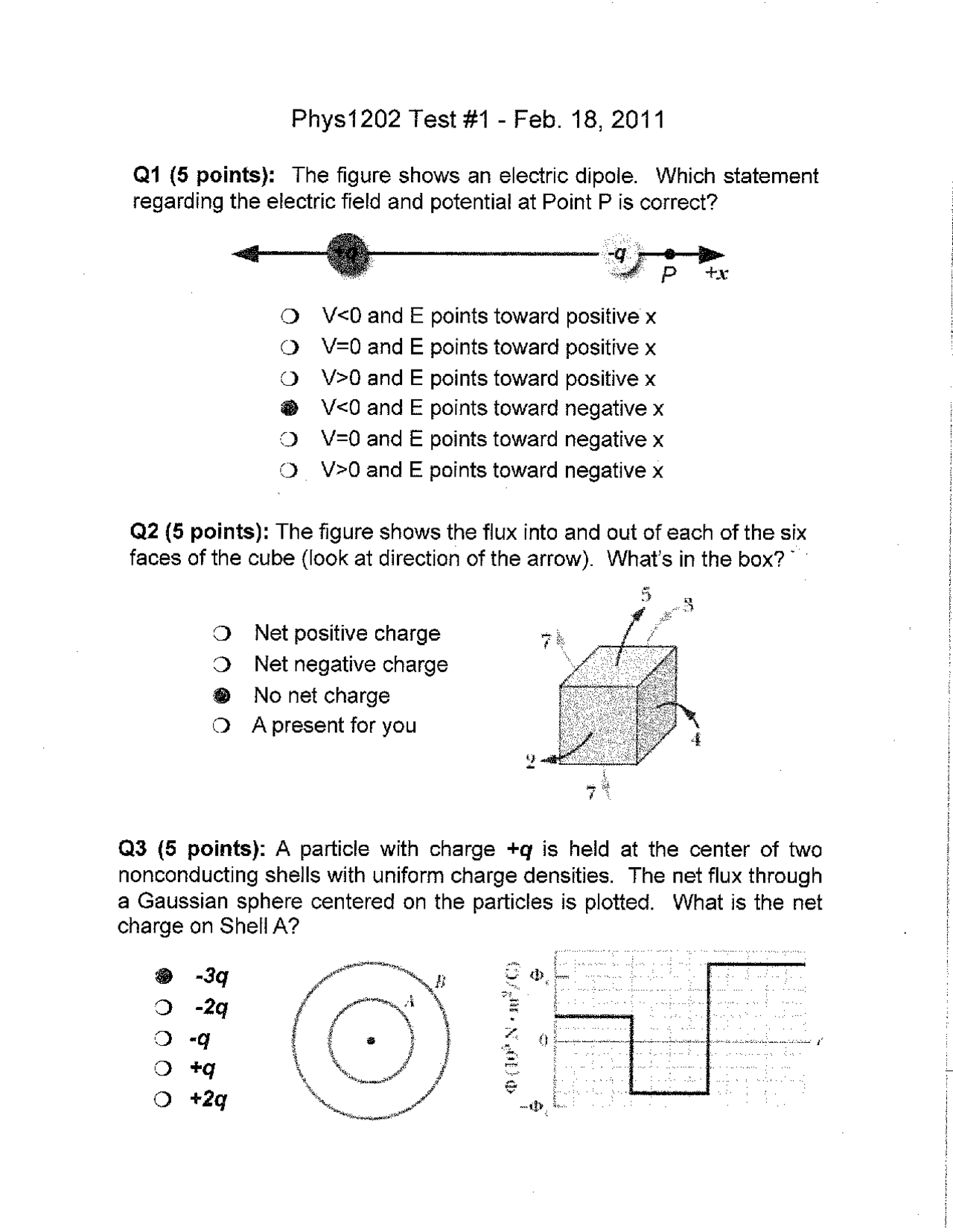 Solved Questions For Exam 1 General Physics Majors Phys 1202 Docsity