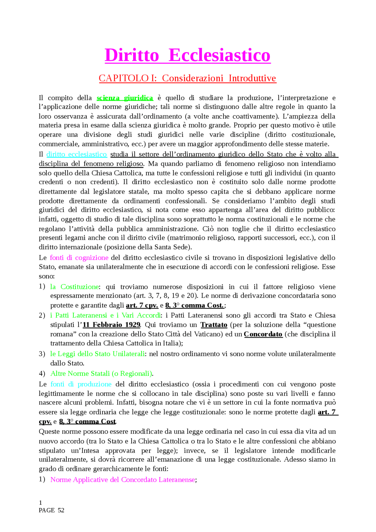 Diritto Ecclesiastico Rif Finocchiaro Docsity