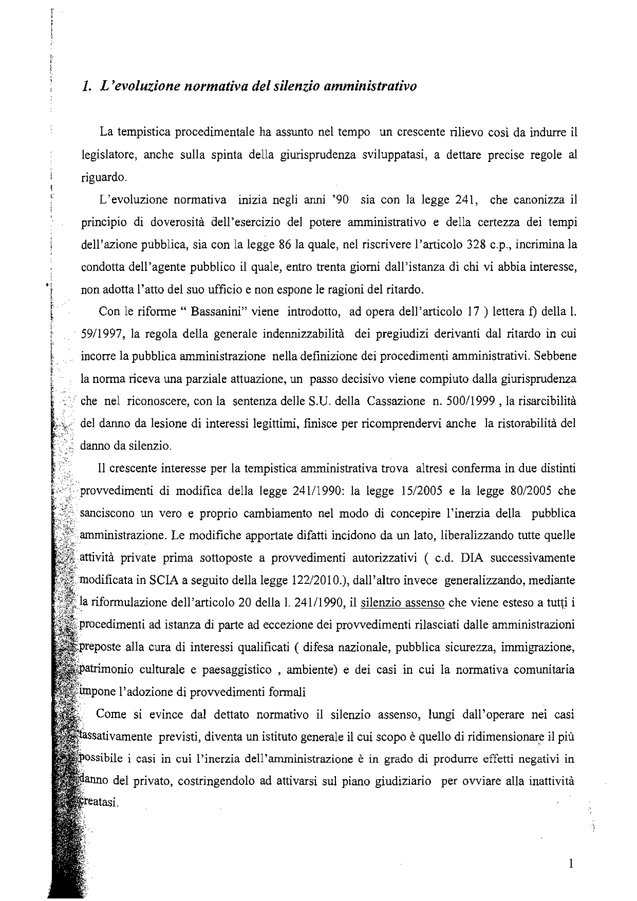 Il Silenzio Nella Pa Docsity