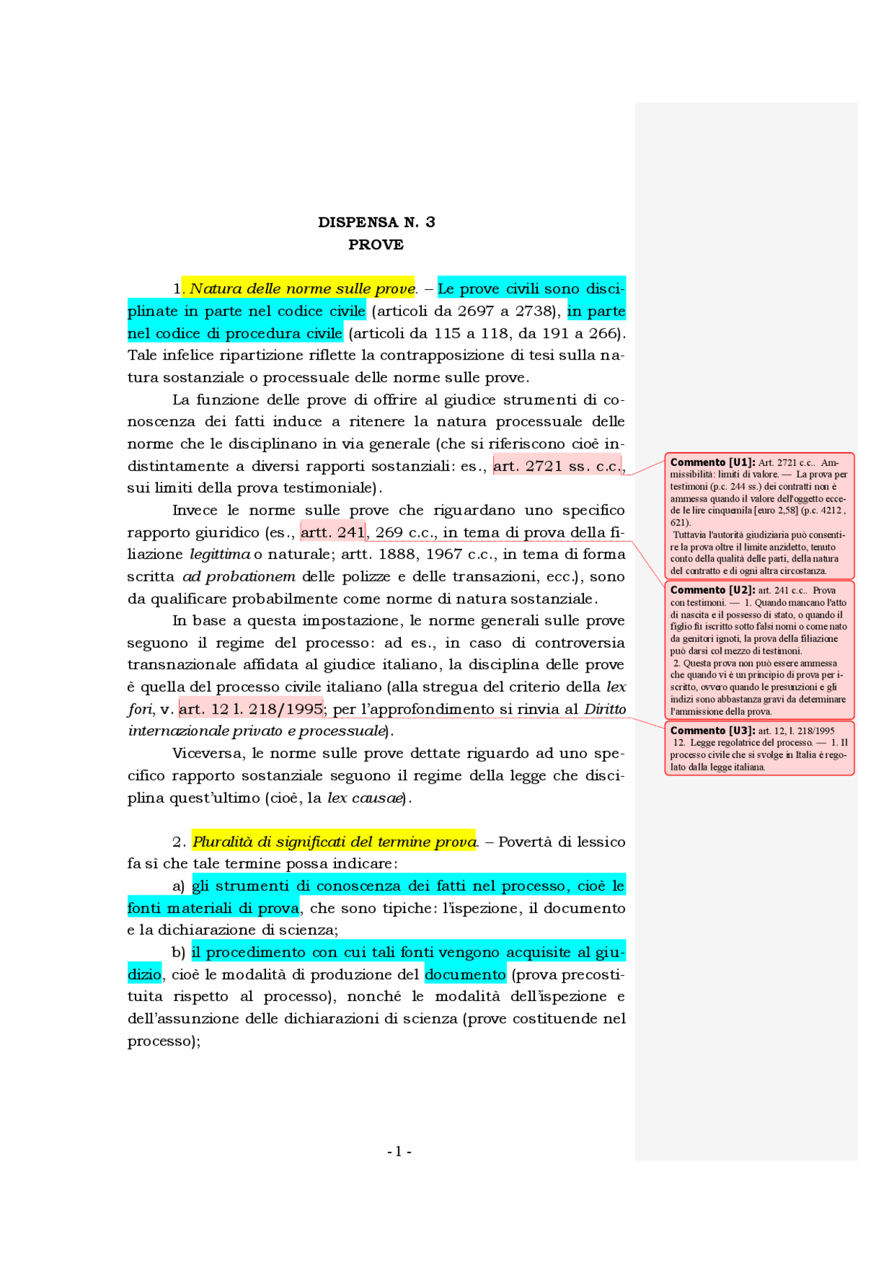 Prove Proto Pisani Docsity