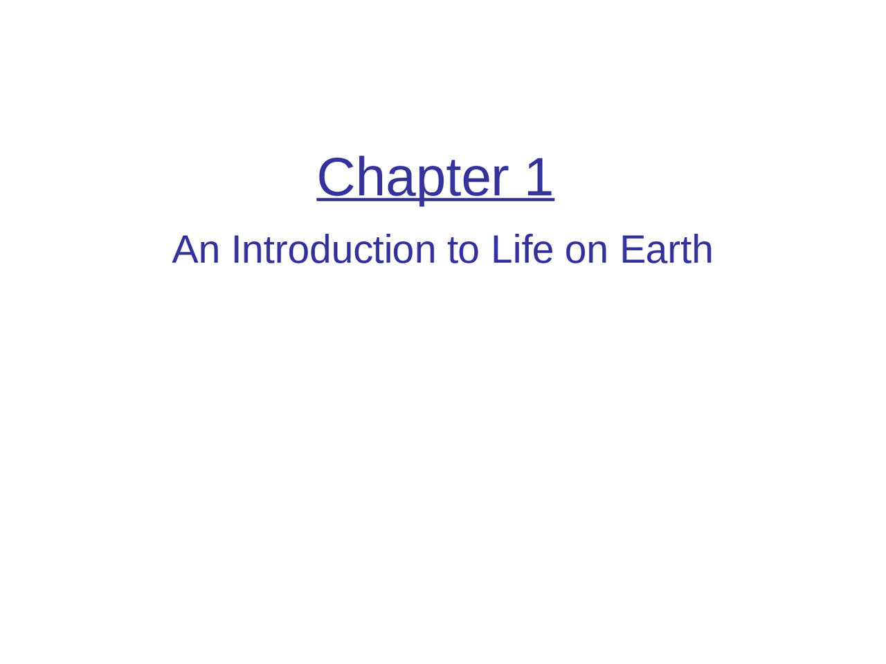 An Introduction to Life on Earth - Lecture Notes | BIOL 1001 - Docsity