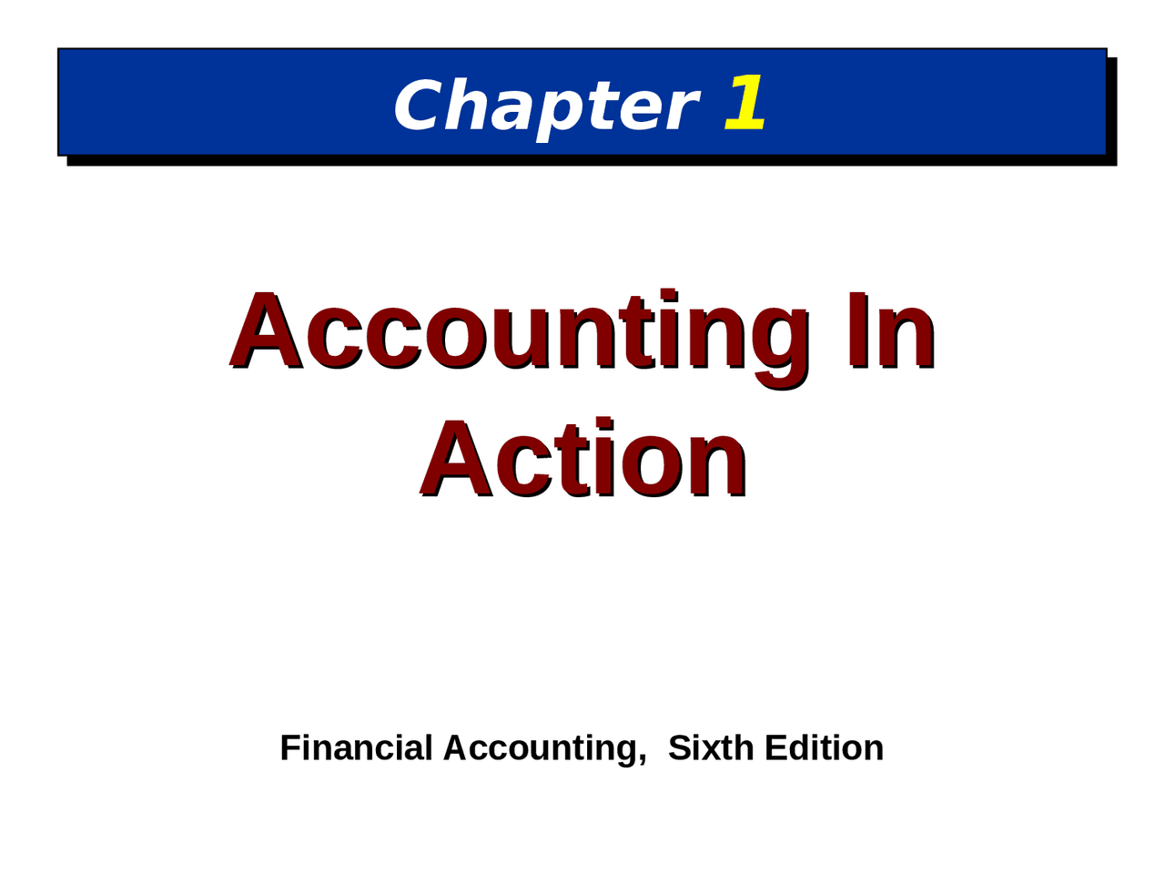 Accounting In Action - Lecture Slides | ACCT 2001 - Docsity