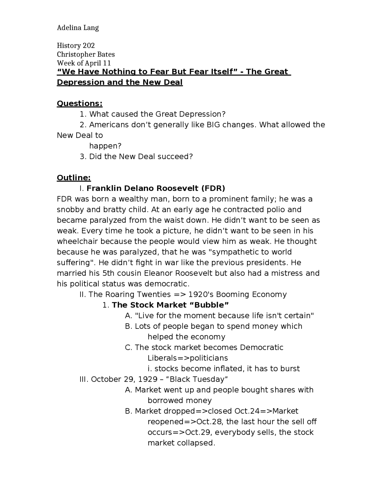 The Great Depression and the New Deal: Causes, Consequences, and ...
