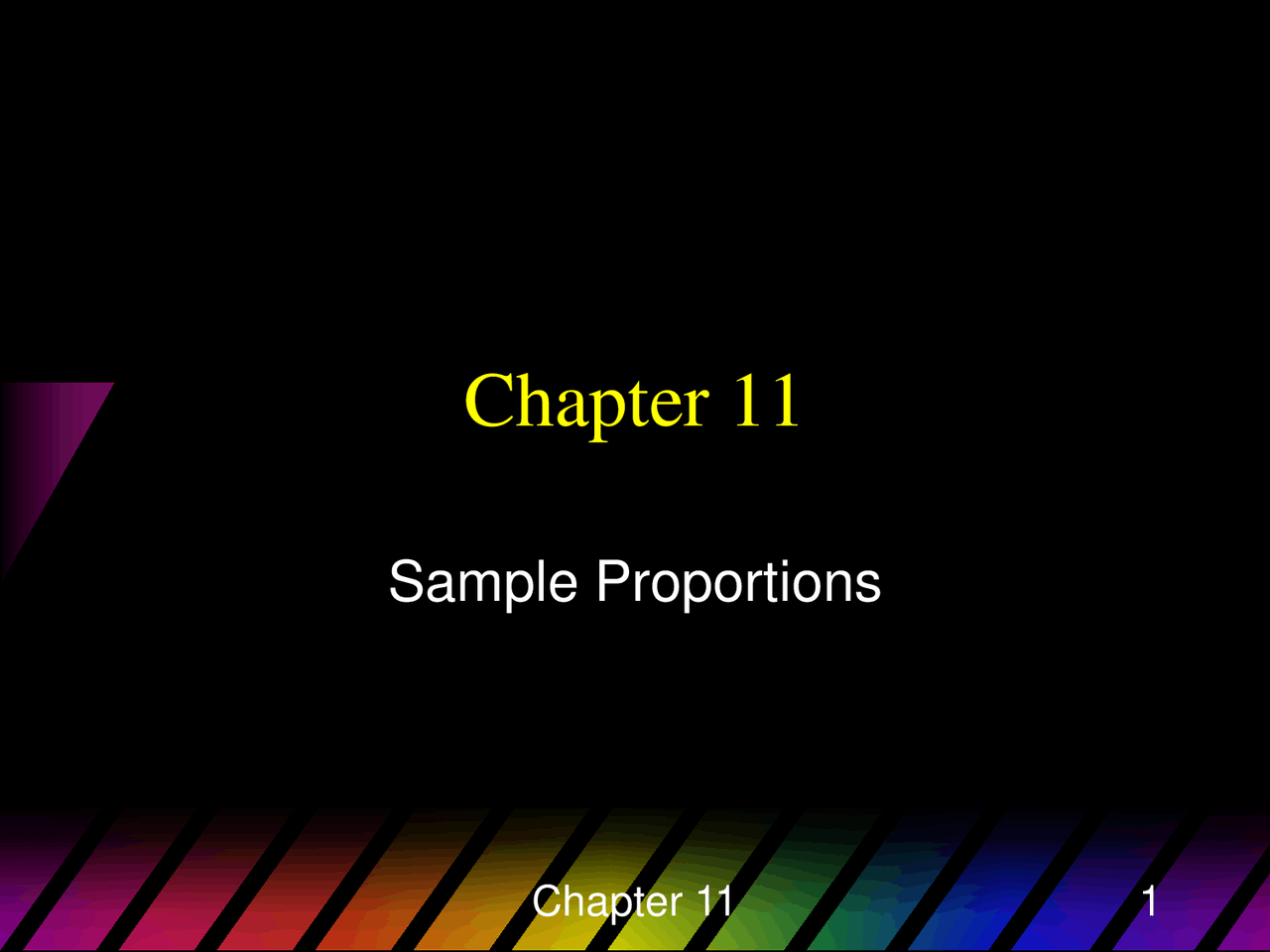 Sample Proportions Introduction To Statistics Lecture Slides Stat