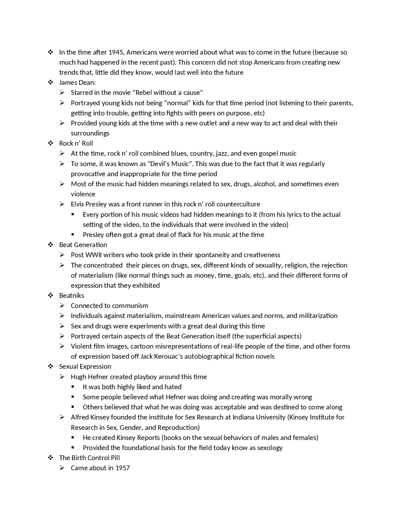 Notes on U.S. History: 1877-Present | AMH 2020 - Docsity
