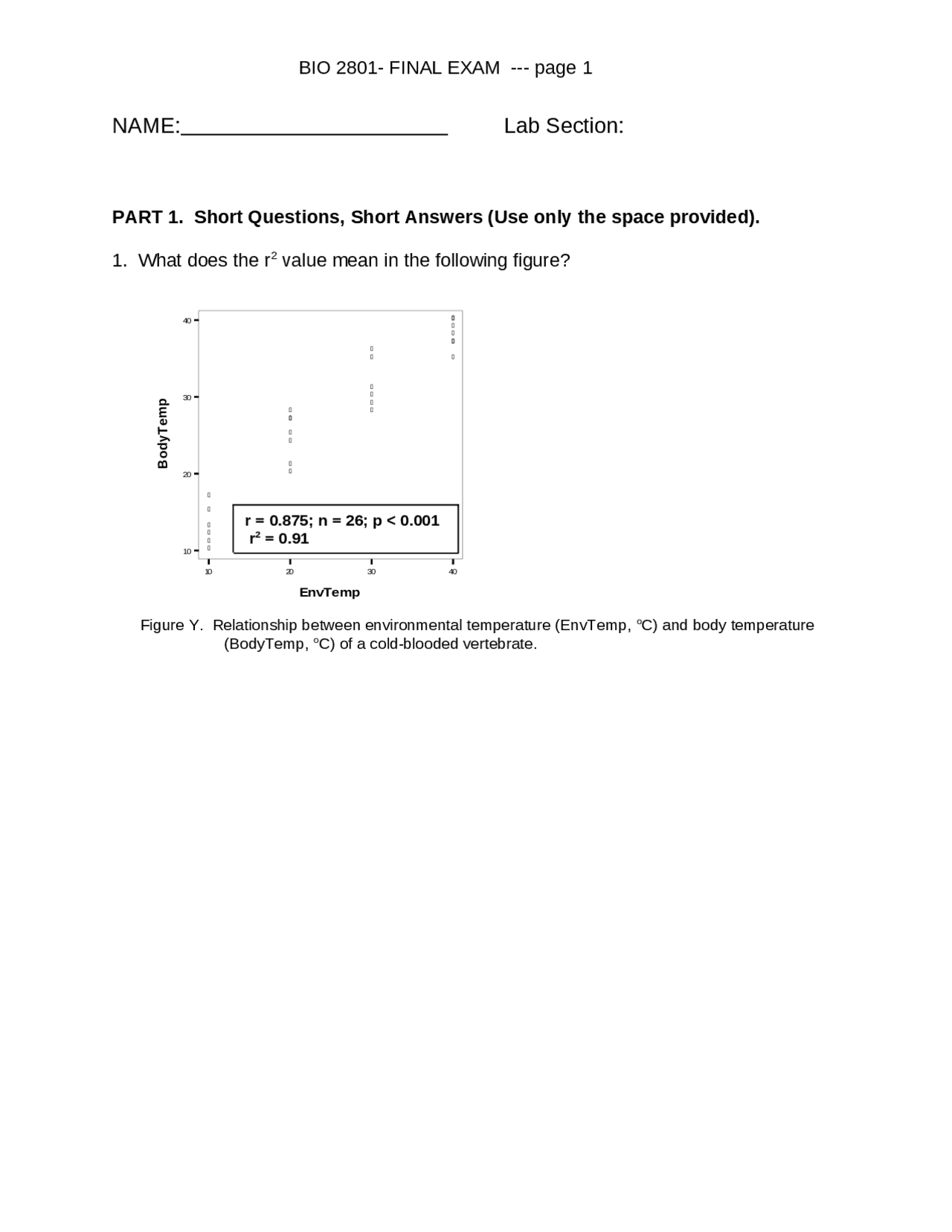 Biometry Final Exam Review For Hypothesis Test Bio 2801 Docsity