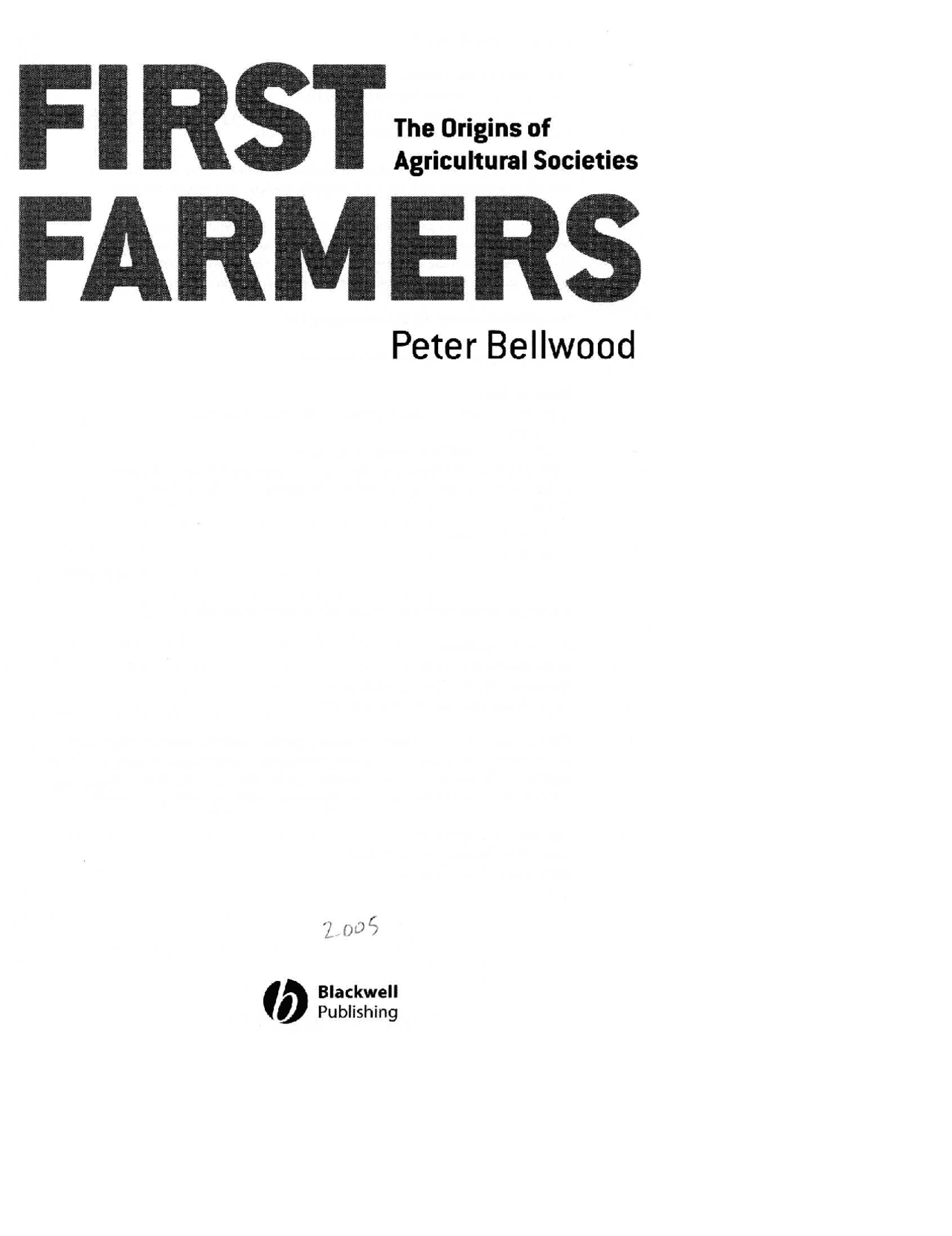 The Origins of Agricultural Sciences: First Farmers | ANTH 140 - Docsity
