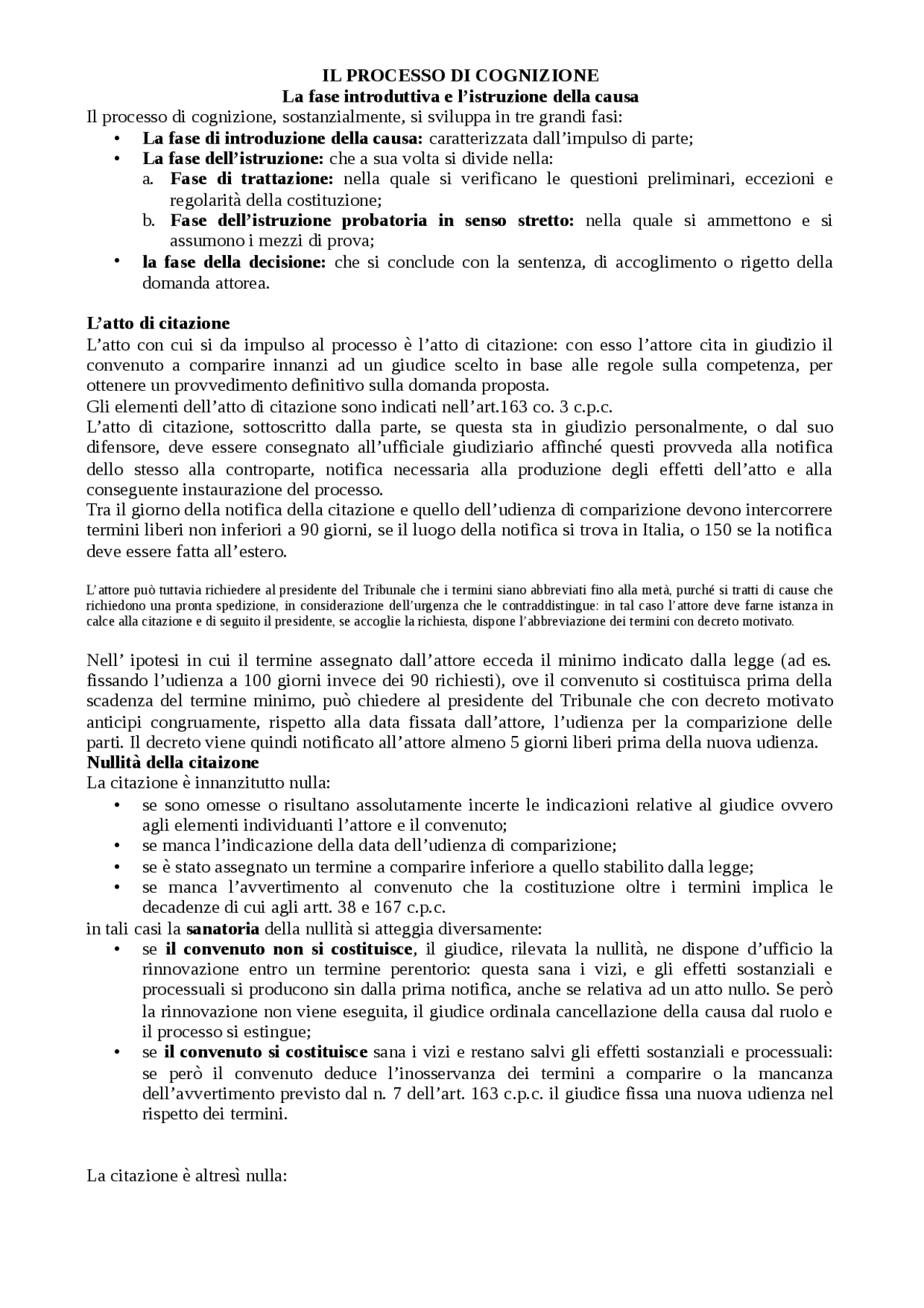 Il Processo Di Cognizione Docsity