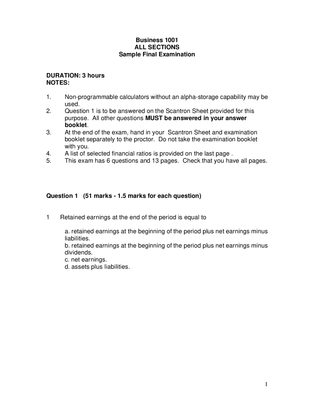 Sample Final Exam - Financial Accounting 1 - Introduction | - Docsity Sample Final Exam - Financial Accounting 1 - Introduction | - Docsity