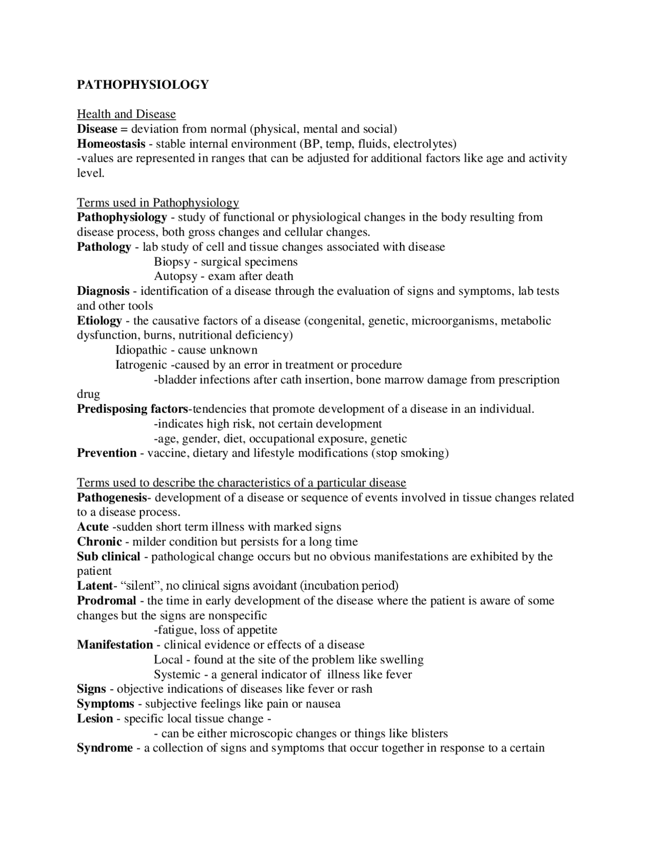 Pathophysiology and Inflammation: Understanding Disease Processes and ...