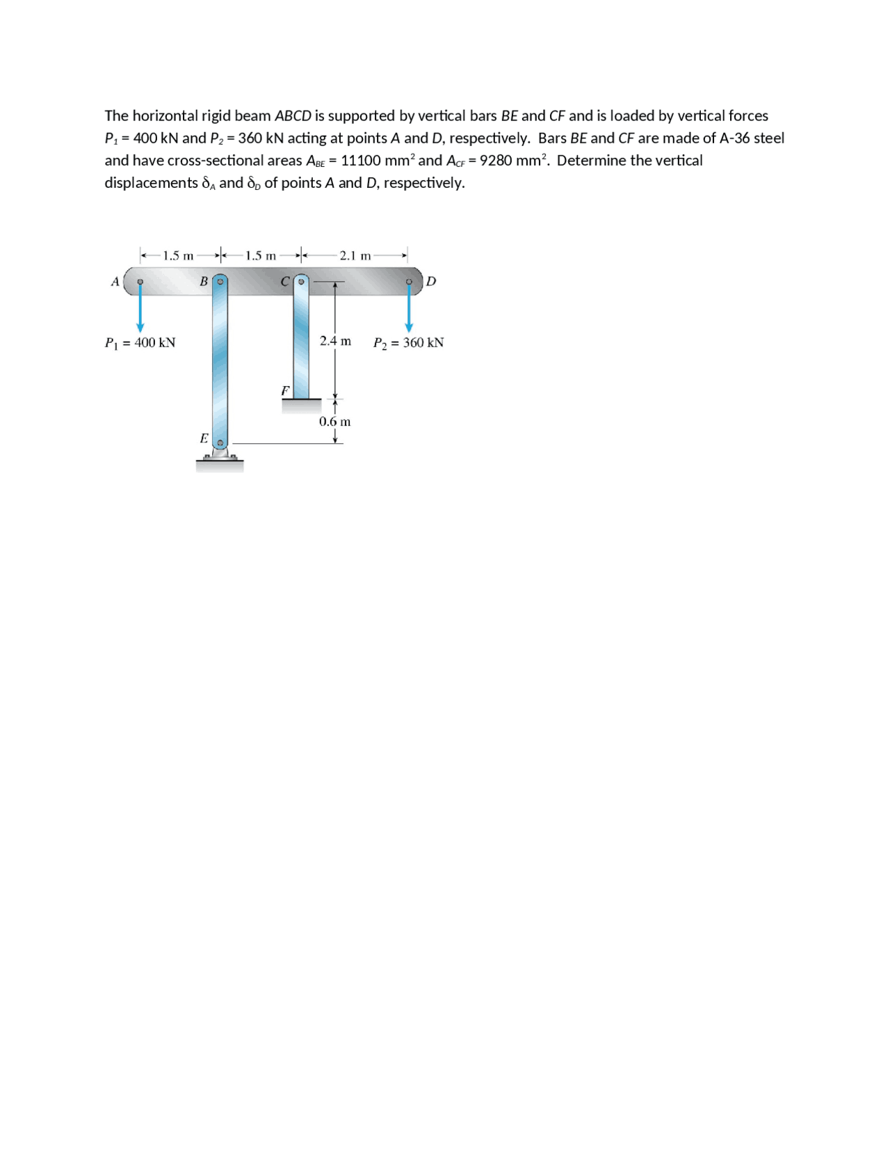 Axial Loading Practice Problems from Mechanics - Study Guide | EGN 3331 ...