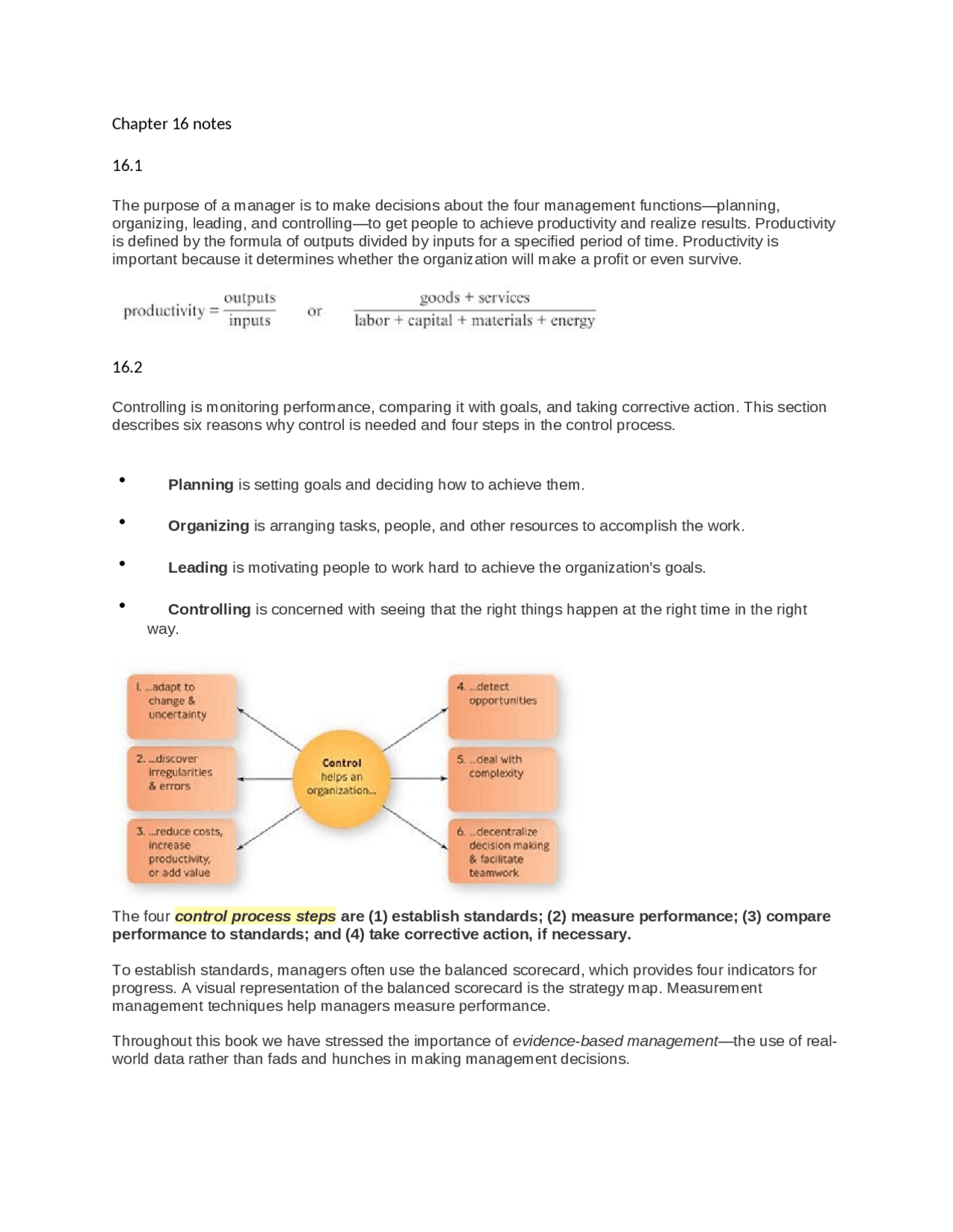 Planning Management Theory And Lead Practice Chapter 16 Book Notes
